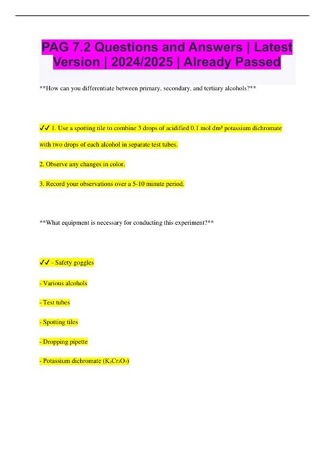 Pag 7 2 Questions And Answers Latest Version 2024 2025 Already Passed Pag 7 2 Stuvia Uk
