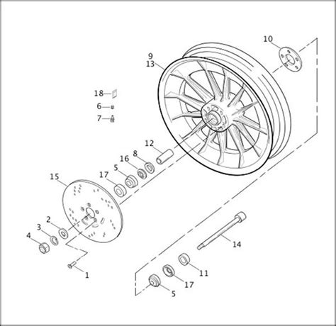 Wheel Spacer Harley Rear Wheel Assembly Diagram