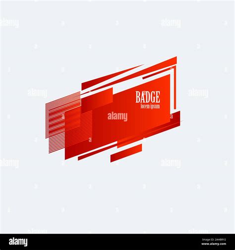 rectangular geometric badges trendy frame minimal design and abstract