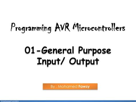 General Purpose Input Output Brief Introduction Ppt