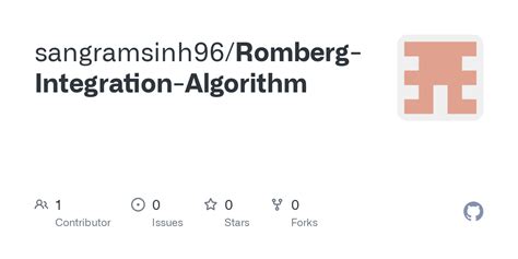 github sangramsinh96 romberg integration algorithm