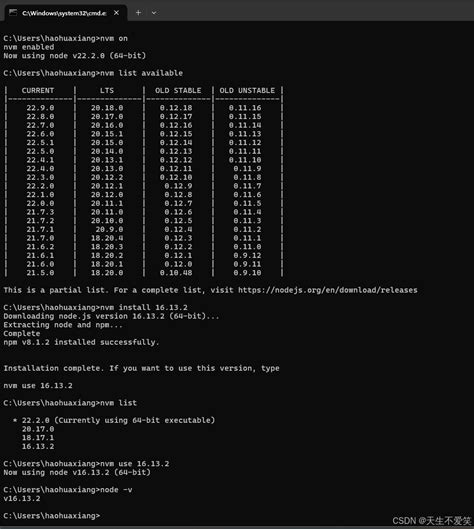 Nvm使用（nodejs版本管理） Csdn博客