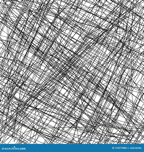 Abstract Black White Scribble Background Stock Illustration Illustration Of Line Black 124275886