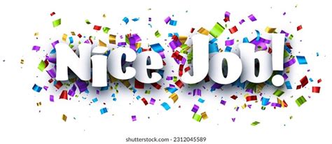 Great Job Sign On Cut Ribbon Stock Vector Royalty Free 2493835863