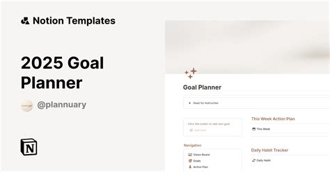 2025 Goal Planner Template | Notion Marketplace
