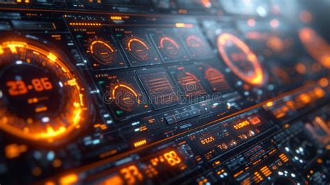A Digital Dashboard Display Reminiscent Of A Scifi Control Room With