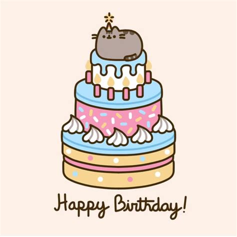 Pin By Denise On Pusheen Pusheen Cute Pusheen Cat Happy Birthday Cat