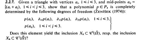 Solved Given A Triangle With Vertices Ai I And Chegg