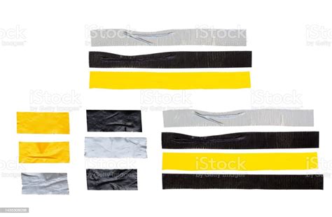 흰색 배경에 잘라 컬러 배너 회색 검은 색 노란색 스카치 테이프 끈적 끈적한 테이프 의 집합 비즈니스 서류 배너 제품을 사용할