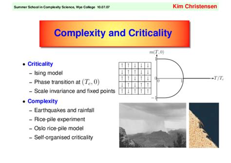 Pdf Complexity And Criticality