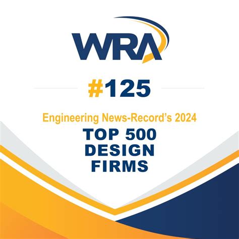 We Are Excited To Be Ranked On Engineering News Records 2024 List Of Top 500 Design Firms Wra
