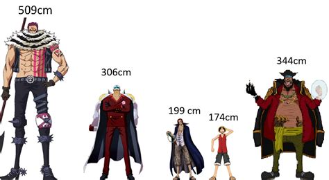 One Piece Height Chart