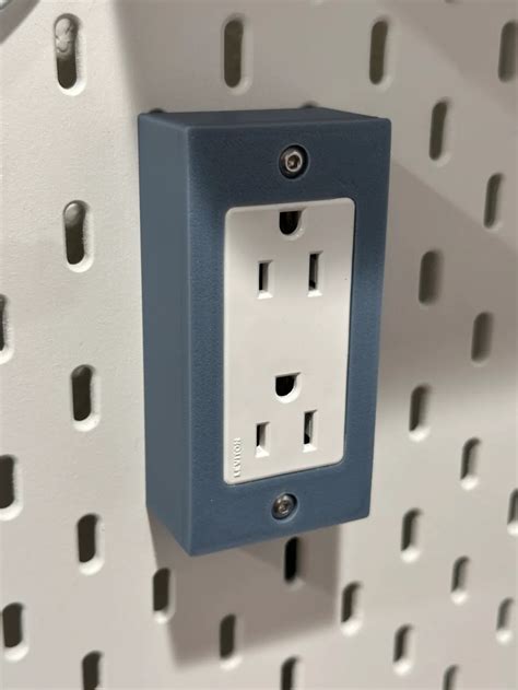 ikea skadis duplex 120v outlet adapter by etischer makerworld