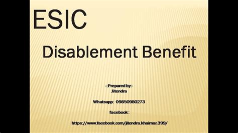 What Is Esic Pension For Handicapped Employees Disablement Benefit