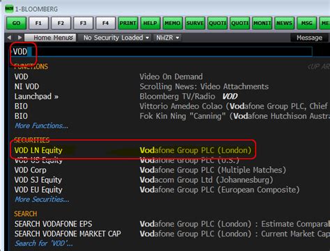 Bloomberg Accessing Asset Data