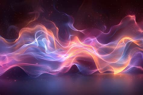 Abstract Colorful Light Waves In Motion Perfect For Design Print Poster Or Wallpaper