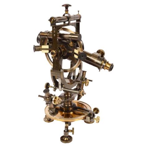 1870s Brass Theodolite Ing Salmoiraghi Milano Antique Scientific