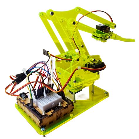 Brazo Robotico Mearm Azul Kit Control Remoto Arduino Uno Robótica de Colombia