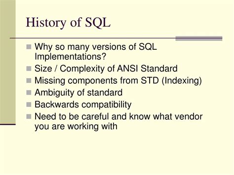 PPT Chapter Concise History Of SQL PowerPoint Presentation Free Download ID