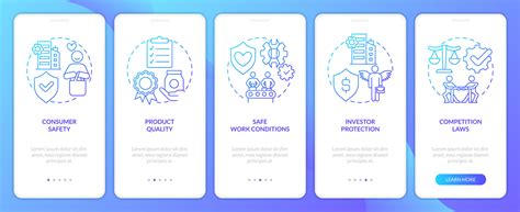 Private Sector Regulations Blue Gradient Onboarding Mobile App Screen Control Walkthrough 5