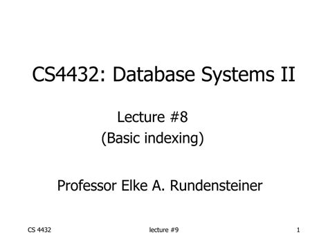 ppt cs4432 database systems ii powerpoint presentation free