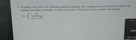 solved 6 ﻿points ﻿for each of the following improper