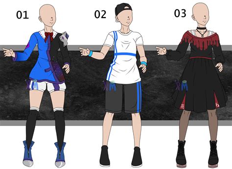 [adoptable] Outfit Sheet 1 Open — Weasyl