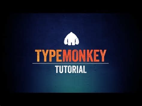 Typemonkey Tutorial Youtube