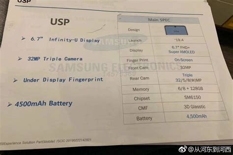 Foto Spesifikasi Galaxy A60 Terkuak Punya 3 Kamera Dan Snapdragon 675