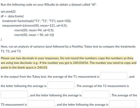 Solved Run The Following Code On Your RStudio To Obtain A Chegg