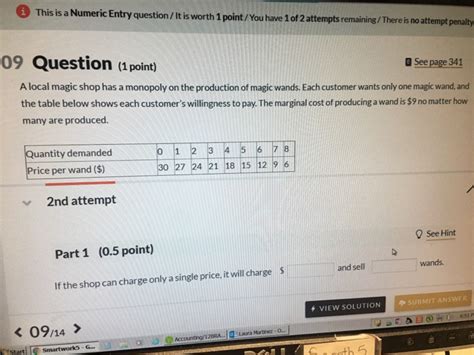 Solved This Is A Numeric Entry Question It Is Worth 1