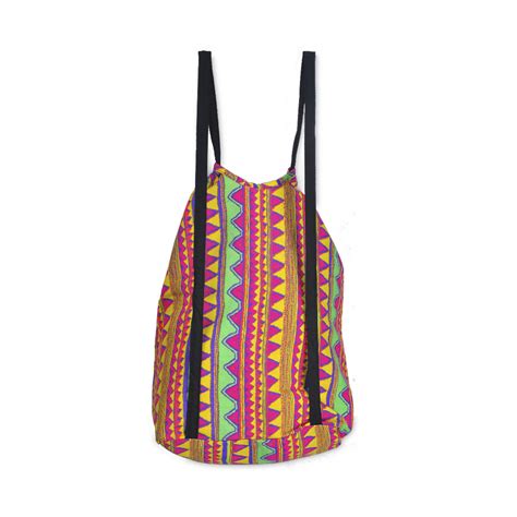 Tribu Ladies Canvas Draw String Bag Yellow · Tribunation