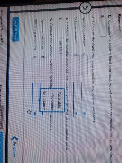 Solved Overhead Application Fixed And Variable Overhead Chegg Com