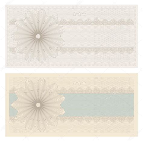 상품권 템플릿 기로 쉐 패턴 워터 마크와 국경 선물 상품권 쿠폰 지폐 인증서 졸업장 통화 티켓 쓸모 있는 배경 디자인 체크 수 표 등 벡터 스톡 벡터