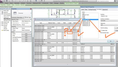 The Value Of The “length” Is Not Shown In The Schedule Material Take Off Autodesk Community