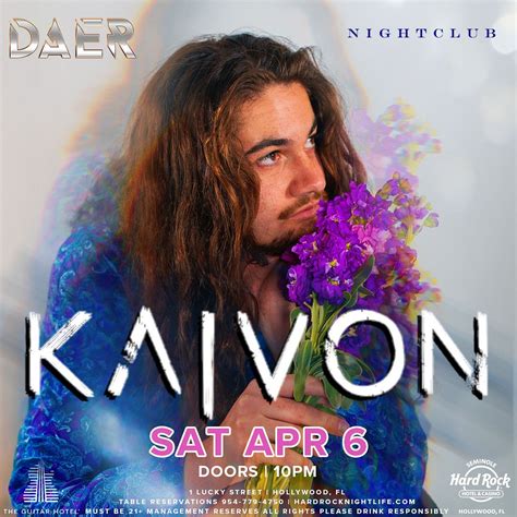 Kaivon Daer Nightclub Tickets At Daer Nightclub South Florida In Hollywood By Daer Nightclub