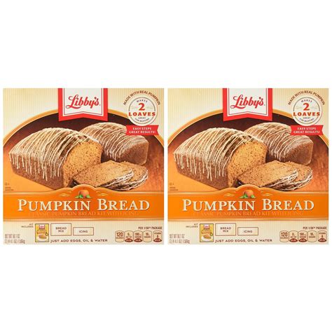 Libbys Pumpkin Bread Kit With Icing 561 Ounce Pack Of 2 Fresh