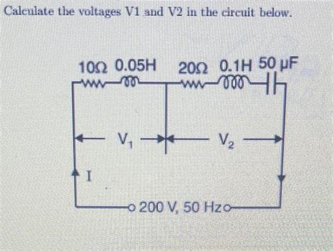 solved calculate the voltages v1 and v2 in the circuit