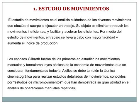 Therbligs Estudio De Movimientos Y Micromovimientos Pptx Science