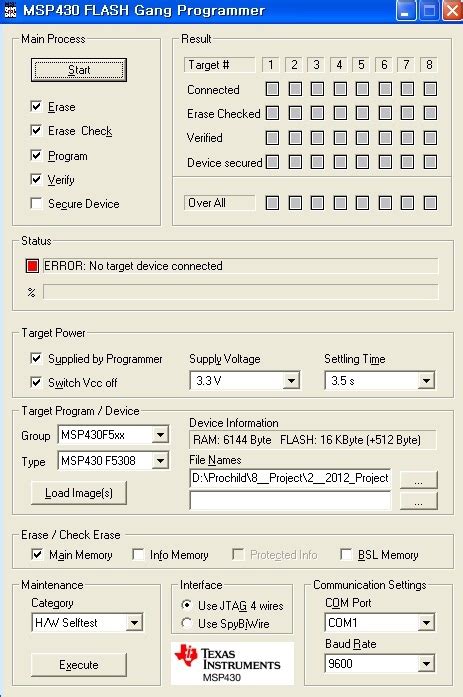 msp gang430 problem msp low power microcontroller forum msp low