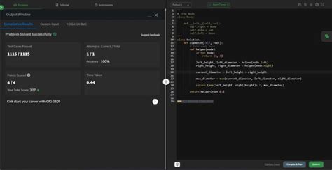 Gfg160 Binarytree Treediameter Algorithms Coding Python Ankur