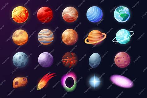 Premium Vector Cartoon Solar System Astronomical Objects In Planetary System Mars Venus Earth