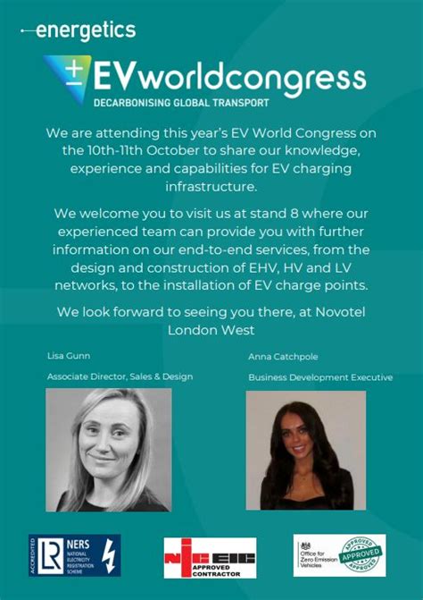 Energetics On Linkedin Anna Catchpole Steven Dunlop Evchargingevcpcpoicpevworldcongress