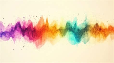 Colorful Abstract Sound Waves Premium AI Generated Image