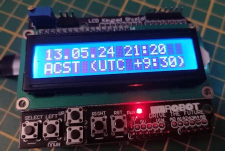 Arduino UNO R4 Projekt Weltzeituhr Mit LCD Keypad Shield Technik Blog