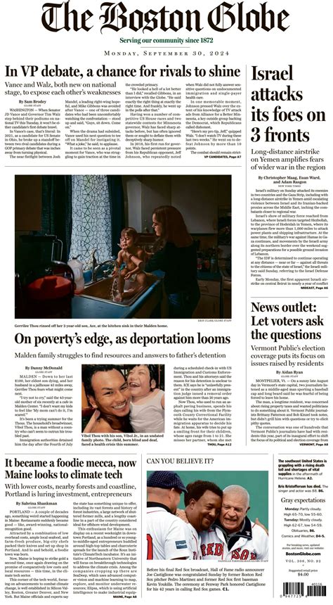 The Boston Globe Newspaper Subscription Pressreader