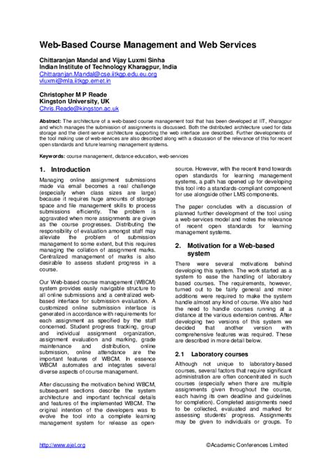 pdf web based course management and web services vijay sinha