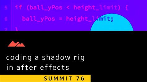 Summit Rigging Shadows W Code After Effects Coding After Effects Shadow