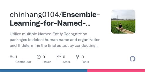 Github Chinhang0104ensemble Learning For Named Entity Recognition