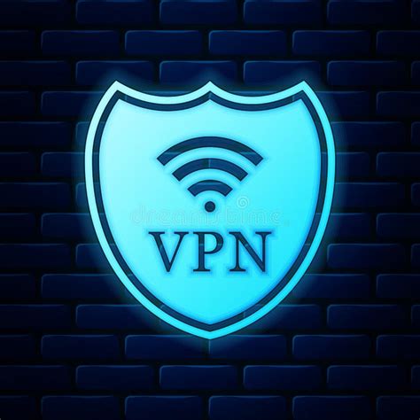 Shield With Vpn And Wifi Wireless Internet Network Symbol Icon Isolated Vpn Protect Safety